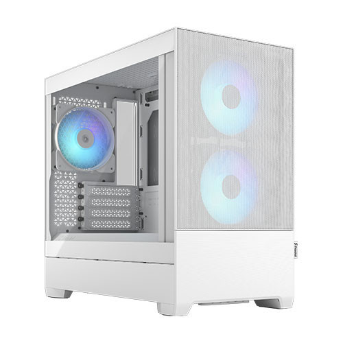 Fractal Design Pop Mini Air RGB (White TG) Gaming Case w/ Clear Glass ...