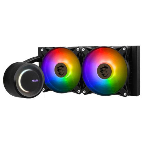 MSI MAG CORELIQUID E240 240mm Liquid CPU Cooler, 2x ARGB PWM Fans ...