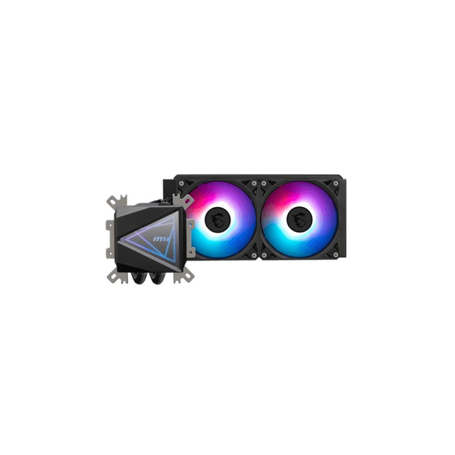 MSI MAG CORELIQUID I240 240mm Liquid CPU Cooler, 2x ARGB PWM Fans, Dual ...